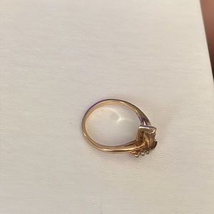 American Vintage | Jewelry | 4k Yellow Gold Sz 725 Ladies Ring W Five ...